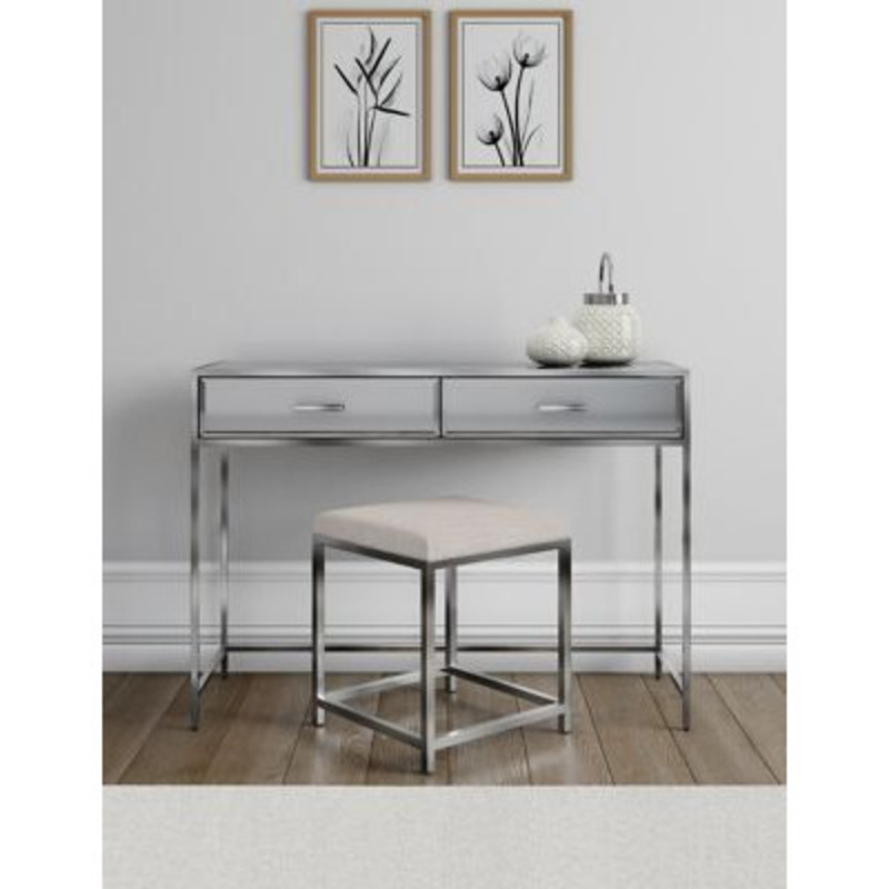 M&S Skylar Dressing Table & Stool - Silver, Silver by Marks & Spencer ...