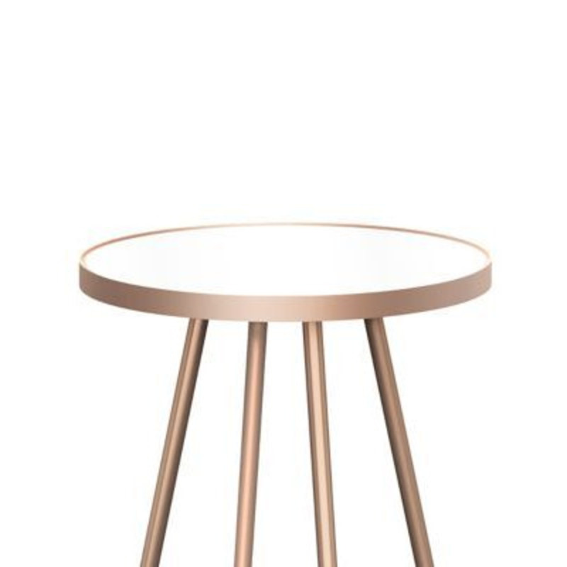 M&S Metal & Glass Round Side Table - Copper, Copper by Marks & Spencer ...