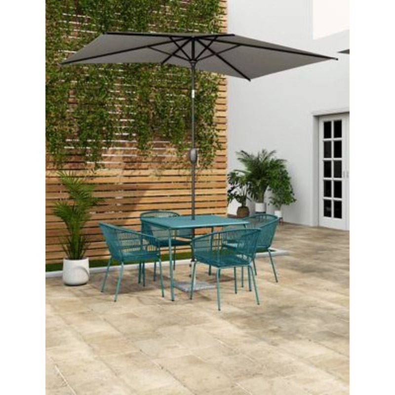 M&S Rectangular Tilting Parasol - Grey, Grey,Sage by Marks & Spencer ...