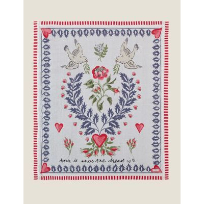 Cath Kidston Pure Cotton Peace Dove Throw - Multi, Multi by Marks ...