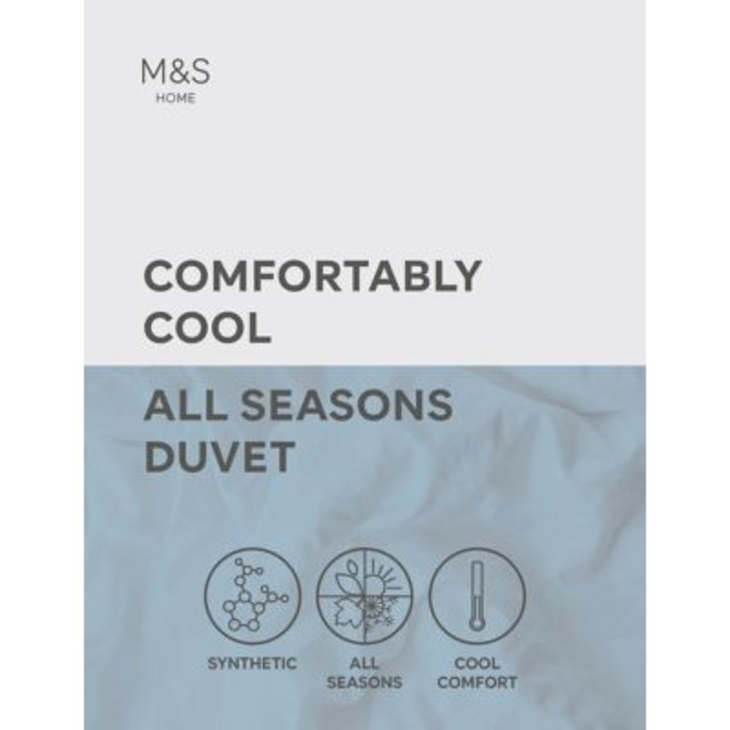M&S Comfortably Cool 13.5 Tog All Season Duvet - 5FT - White, White by Marks & Spencer ...