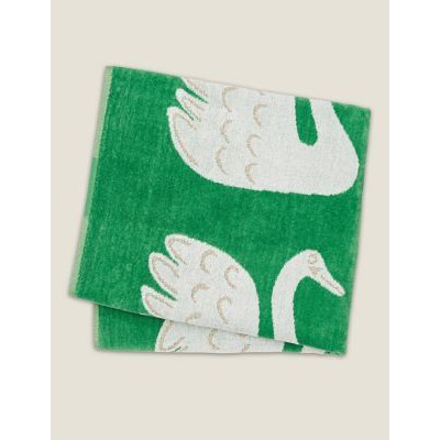 Scion Pure Cotton Swim Swam Swan Towel - BATH - Green Mix, Green Mix by ...