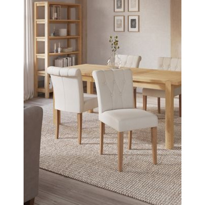 M&S Set of 2 Langley Dining Chairs - Natural, Natural by Marks & Spencer | ufurnish.com