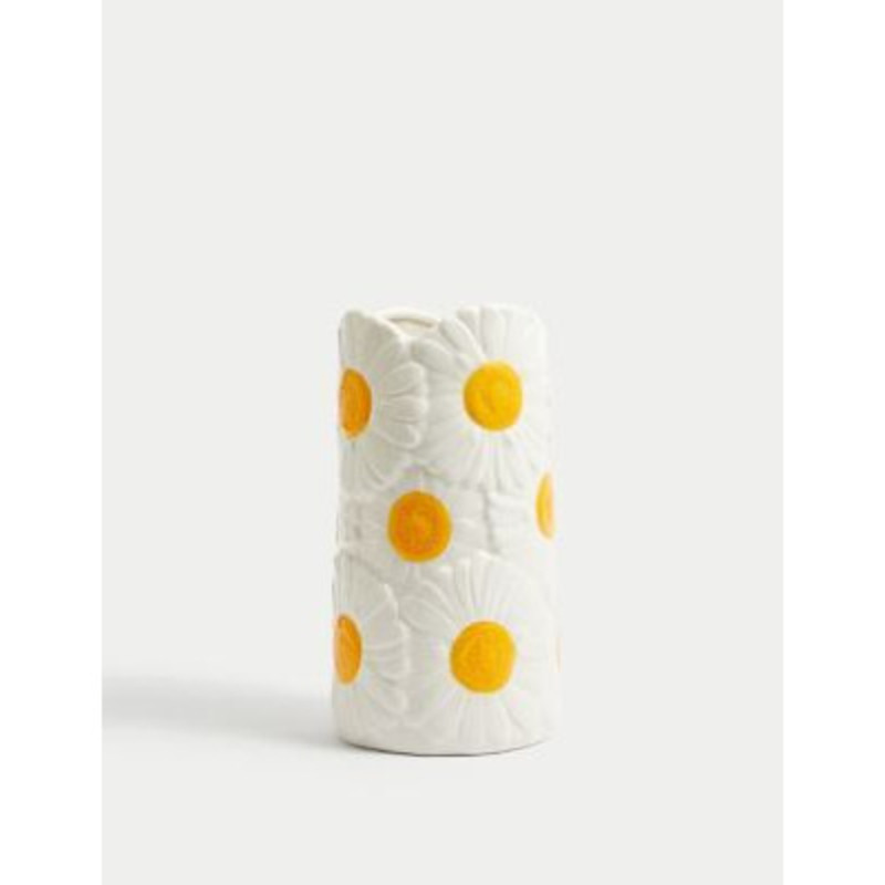 M&S Ceramic Daisy Vase - Multi, Multi by Marks & Spencer | ufurnish.com