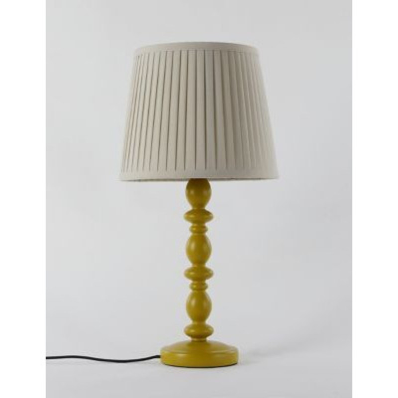 M&S Lotty Wooden Table Lamp - Ochre, Ochre by Marks & Spencer ...