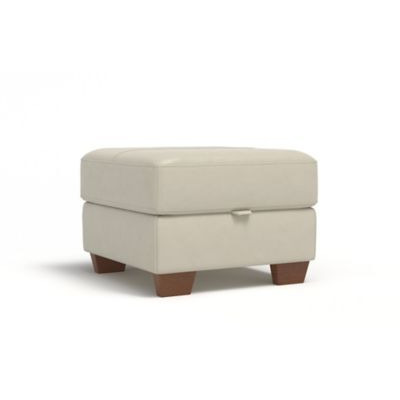 M&S Cole Storage Leather Footstool - STFTS - Dark Tan, Dark Tan,Dark ...