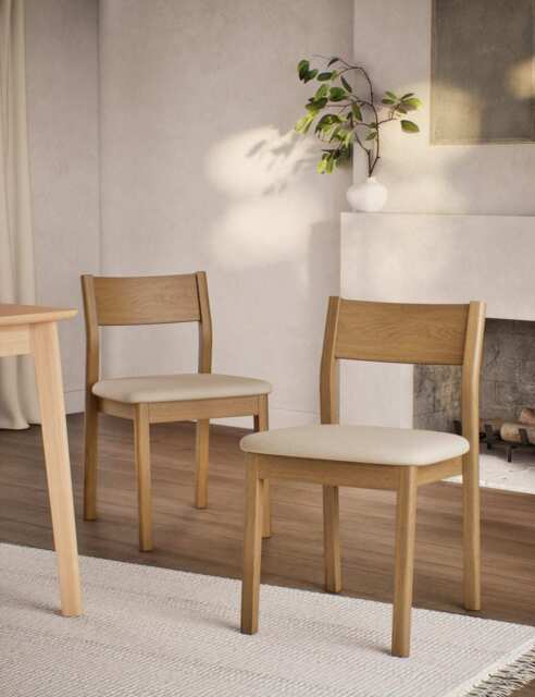 M&S Collection Set of 2 Hutch Dining Chairs - Natural Mix, Natural Mix ...