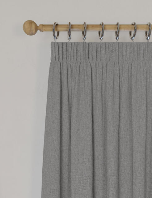 M&S Collection Brushed Pencil Pleat Blackout Ultra Thermal Curtains ...