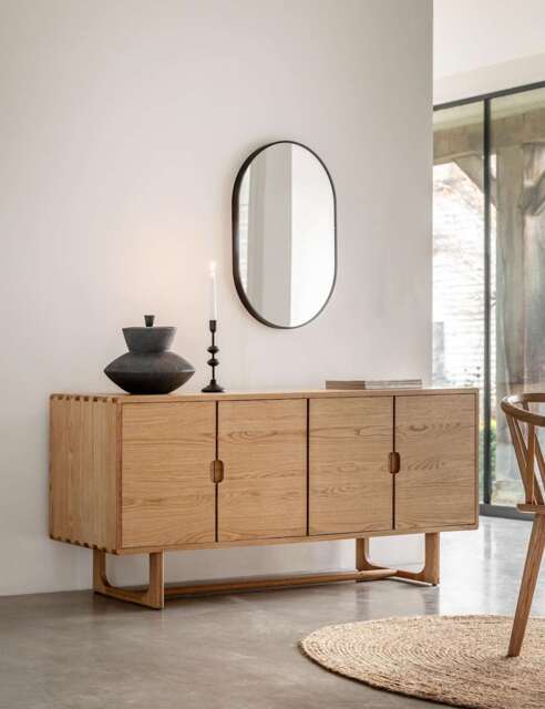 Gallery Direct Craft 4 Door Sideboard - Natural, Natural by Marks ...