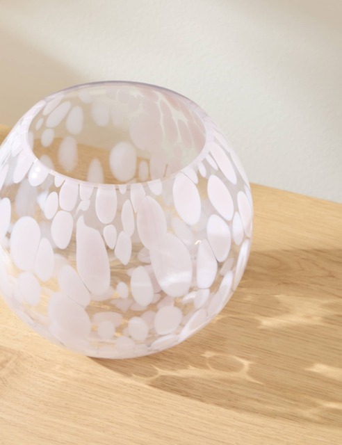 M&S Collection Confetti Fishbowl Vase - Light Pink, Light Pink by Marks ...
