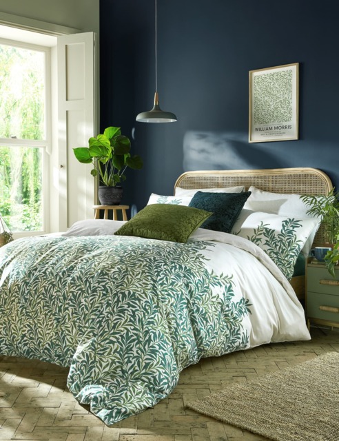 William Morris At Home Pure Cotton Sateen Creeping Willow Bedding Set ...