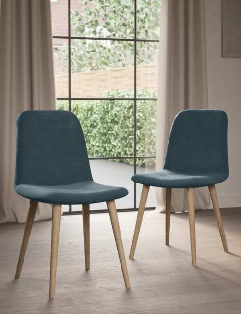 M&S Collection Set of 2 Hive Dining Chairs - Slate Blue, Slate Blue ...
