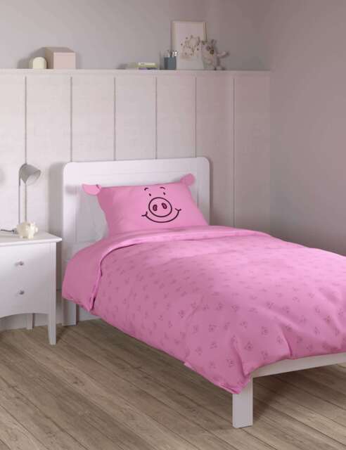 Percy Pig™ Cotton Blend 3D Bedding Set - DBL - Pink, Pink by Marks ...