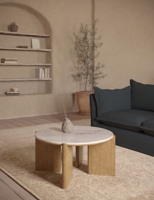 M&S X Fired Earth Blenheim Coffee Table - Natural, Natural by Marks ...