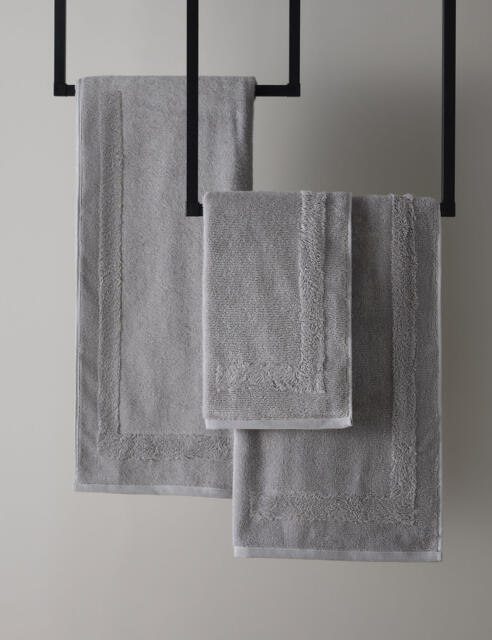 M&S X Kelly Hoppen Border Terry Towel - EXL - Grey, White,Black,Grey ...