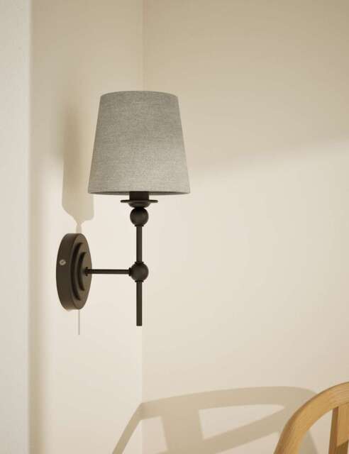 M&S Blair Wall Light Black Mix by Marks & Spencer | ufurnish.com