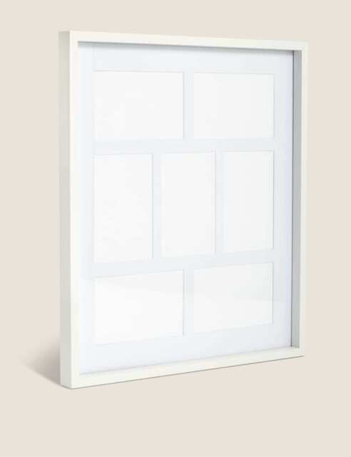 M&S 7 Aperture Photo Frame 4x6 inch White by Marks & Spencer | uFurnish.com