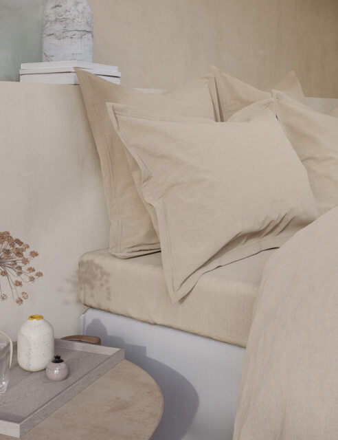 M&S X Fired Earth Washed Cotton Deep Fitted Sheet - 6FT - Malm, Camella ...