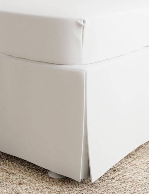 M&S Collection Cotton Rich Base Valance - SGL - White, White by Marks ...