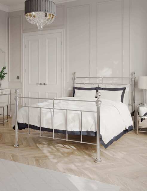 M&S Carrington Bed - 6FT - Chrome, Chrome by Marks & Spencer | uFurnish.com