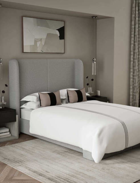 M&S Beretta Stitch Bedding Set - DBL - Black Mix, Taupe Mix,Black Mix ...