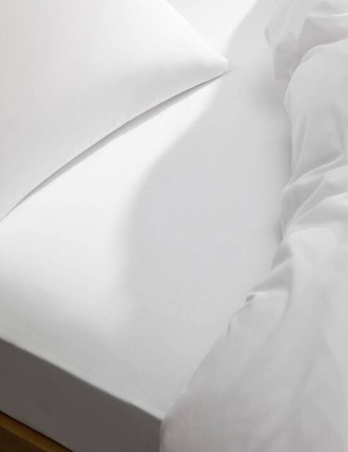 M&S Cotton Rich Extra Deep Fitted Sheet White by Marks & Spencer ...