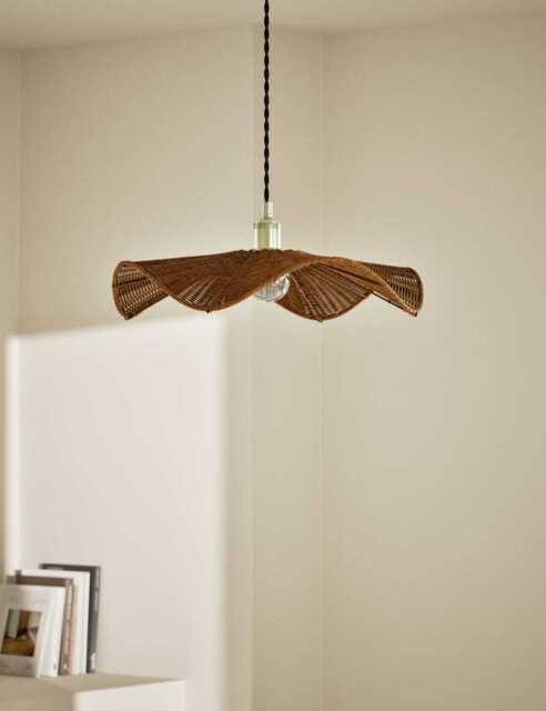 M&S Rocco Rattan Easy Fit Ceiling Lamp Shade Natural by Marks & Spencer ...