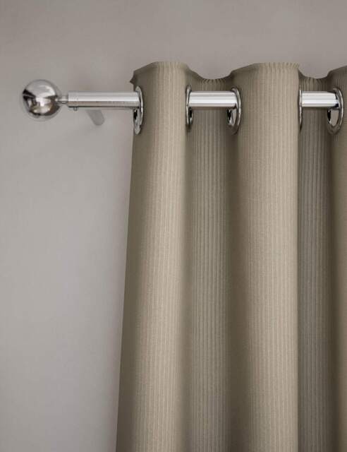 M&S Velvet Ribbed Eyelet Blackout Curtains Champagne by Marks & Spencer ...