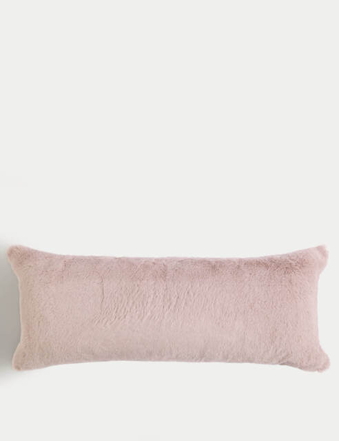 M&S Collection Supersoft Bolster Cushion - Soft Pink, Light Grey,Soft ...