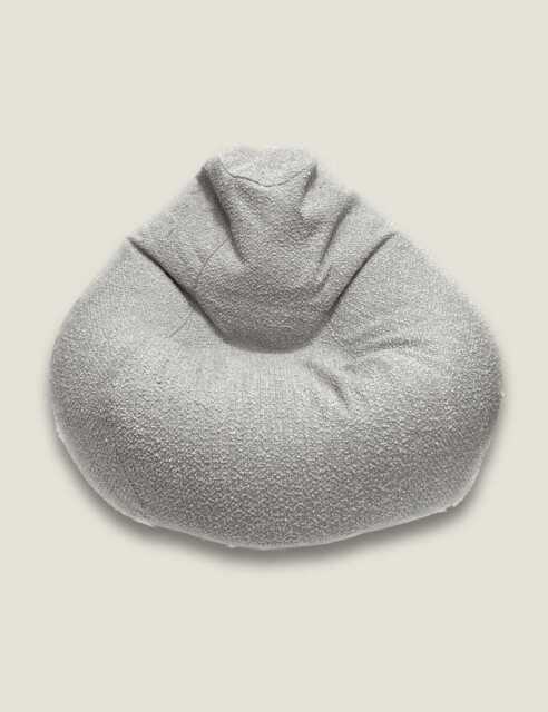Kaikoo Boucle Pouffe Light Grey by Marks & Spencer | uFurnish.com