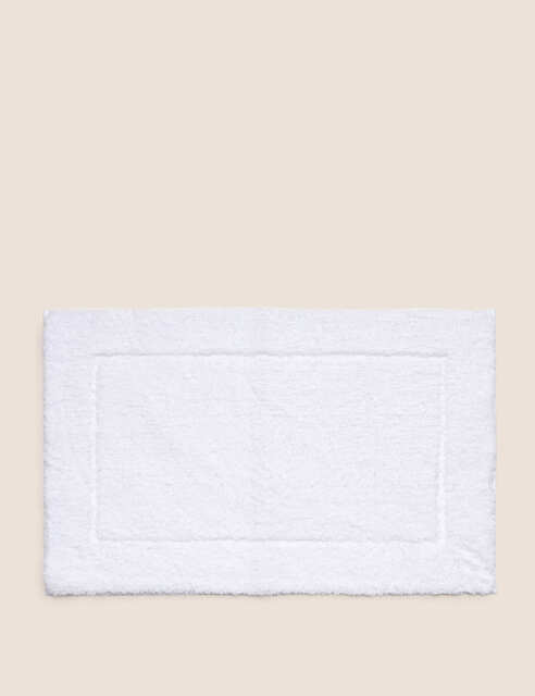 M&S Collection Super Soft Quick Dry Bath Mat - White, White,Charcoal ...