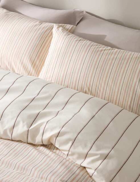 M&S Cotton Blend Exquisite Earth Bedding Set Ecru Mix by Marks ...