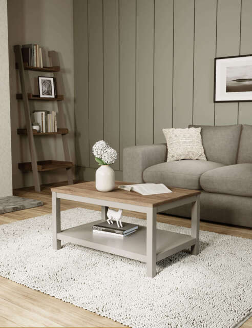 M&S Salcombe Coffee Table - Light Grey, Black,Light Grey by Marks ...