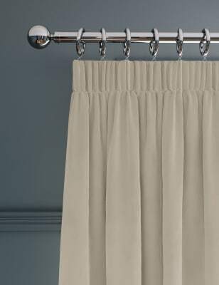 M&S Velvet Pencil Pleat Ultra Thermal Curtains - EL90 - Navy, Teal ...