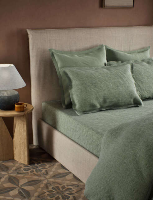 M&S X Fired Earth Pure Brushed Cotton Twill Deep Fitted Sheet - 6FT ...