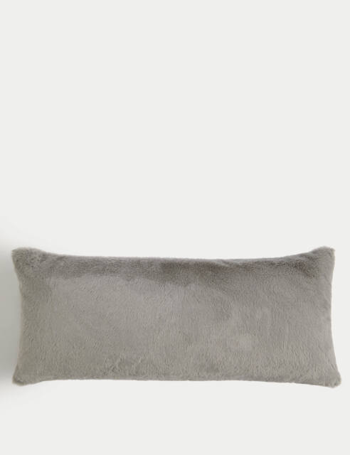 M&S Collection Supersoft Bolster Cushion - Light Grey, Light Grey by ...