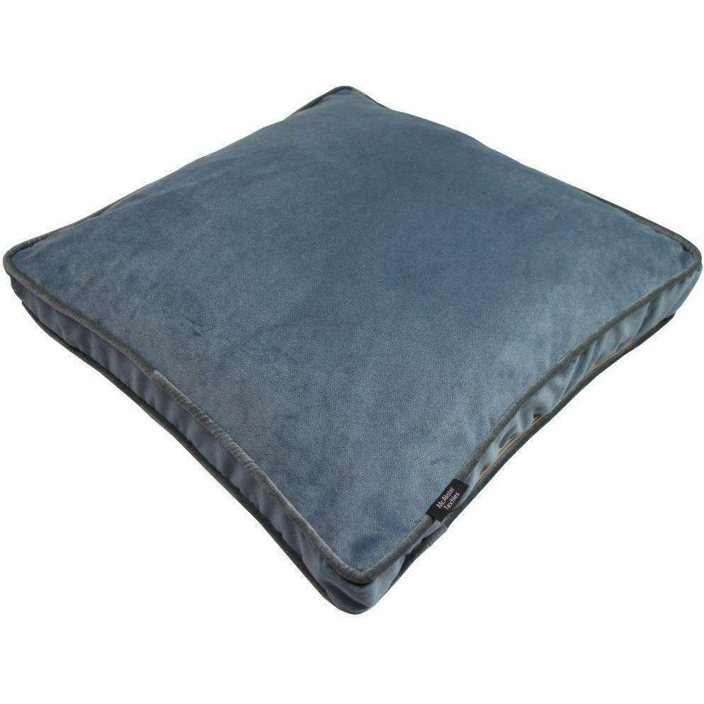 Deluxe Large Velvet Petrol Blue Box Cushion 50cm x 50cm x 5cm by ...