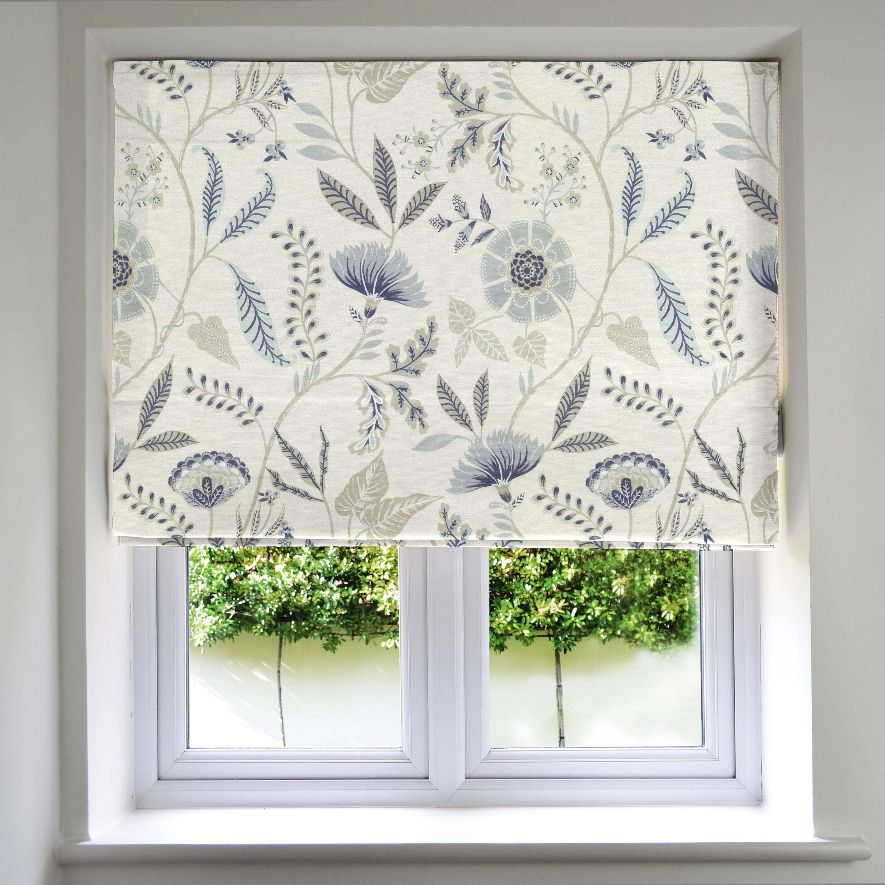 Florence Powder Blue Roman Blind, Standard Lining / 130cm x 200cm by ...