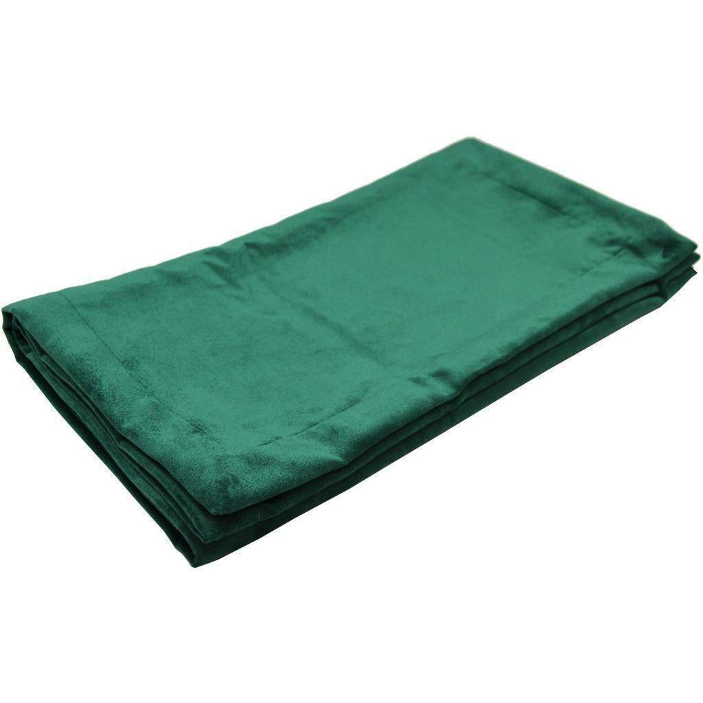 Matt Emerald Green Velvet Throw Blankets & Runners, Bed Runner (50cm x ...