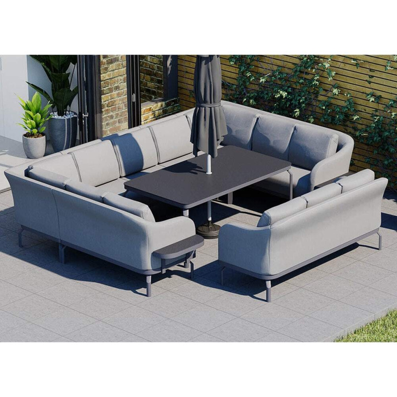 Belgravia 5F - U Shaped Sofa Combo with Dining Table by Moda ...