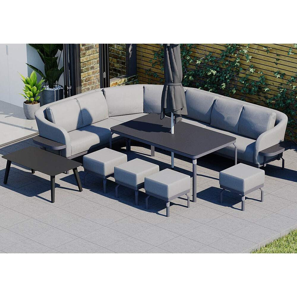 Belgravia 3F - Extended Angled Corner Sofa and Dining Combo by Moda ...