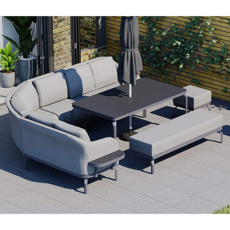 Belgravia 3U - Extended Angled Corner Sofa and Dining with Bench by ...