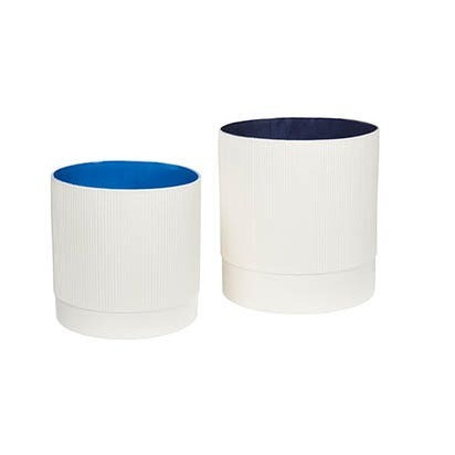 Set of 2 Large Blue Plant Pots by Moda Furnishings | ufurnish.com