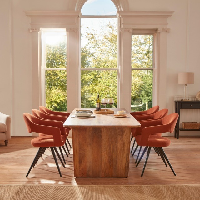 Bonnie Set or 2 Rust Dining Chairs by Moda Furnishings | ufurnish.com