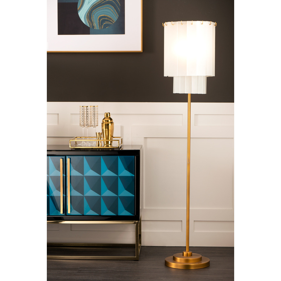 Veil Floor Light Brass by My-Furniture | ufurnish.com