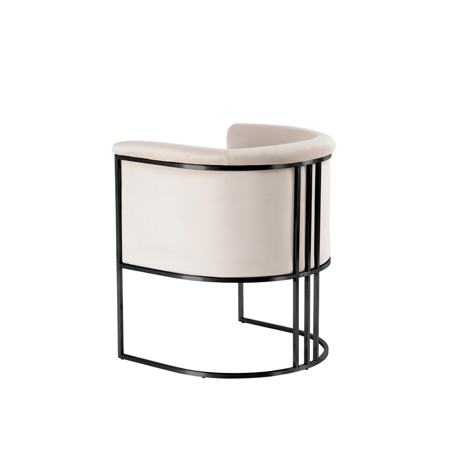 Aria Tub Chair – Chalk – Black frame by My-Furniture | ufurnish.com