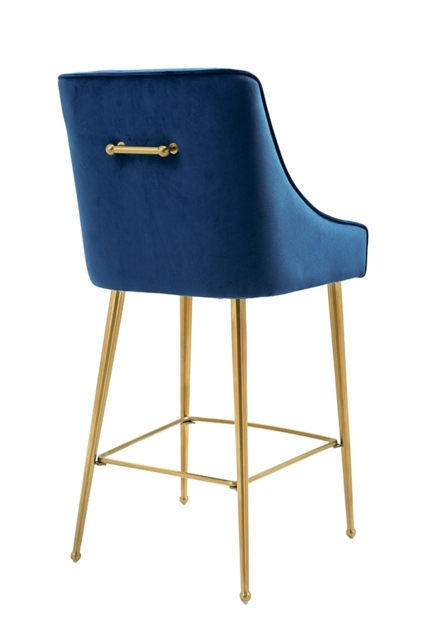Mason Bar Stool - Navy Blue - Brushed Gold Legs by My-Furniture ...