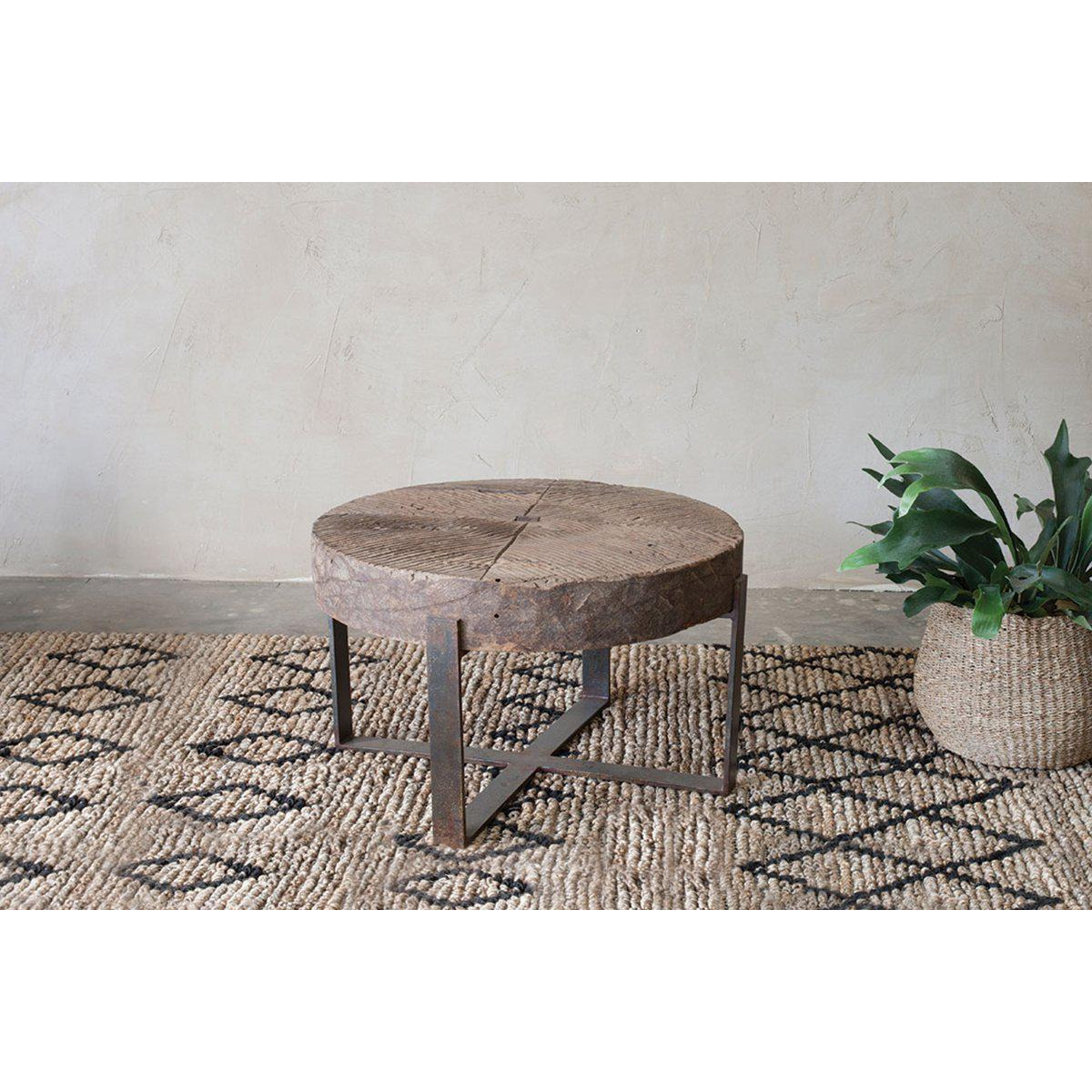 Nkuku Chakala Wooden Coffee Table - Tables - Brown - Approx 41 x 60-70 ...