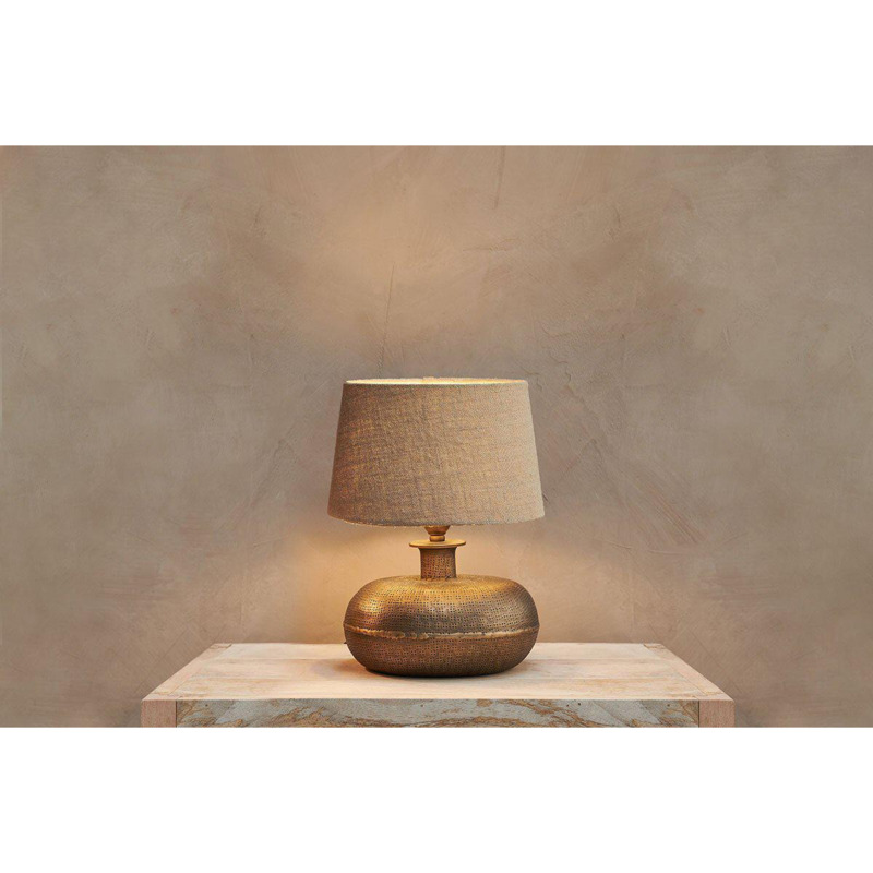 Nkuku Lumbu Lamp - Lamps And Shades - Gold - Small by Nkuku | ufurnish.com