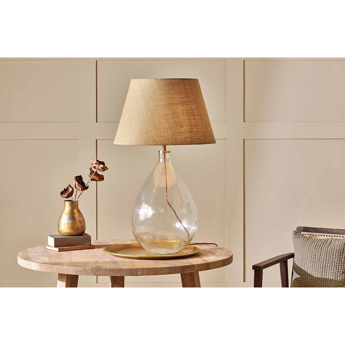 Nkuku Agatha Recycled Glass Statement Table Lamp - Lamps And Shades ...